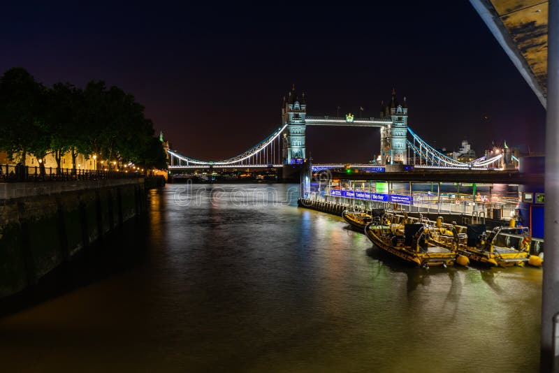 Tower Bridge at Night in London, England, UK Editorial Photography ...