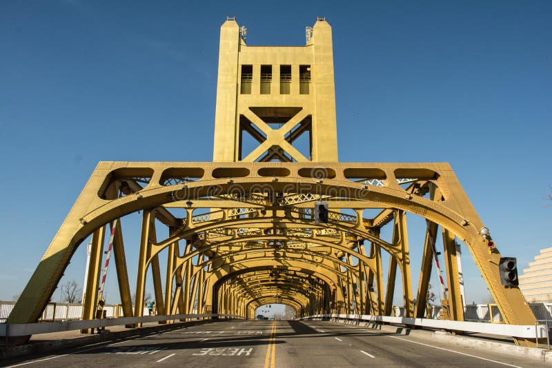 Tower Bridge Old Sacramento Stock Photo - Image of famous, sacramento ...