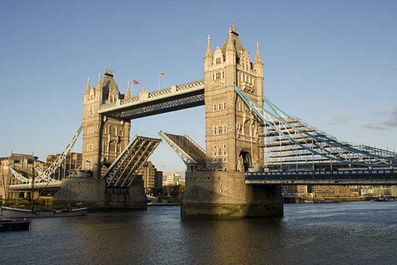 Tower bridge opening stock photo. Image of thames, united - 8872434