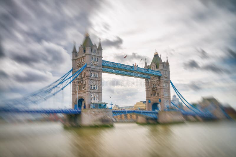 The Tower Bridge on a Overcast Day, London Stock Image - Image of ...