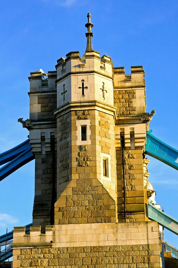 Tower bridge pillar stock image. Image of landmark, famous - 14456791