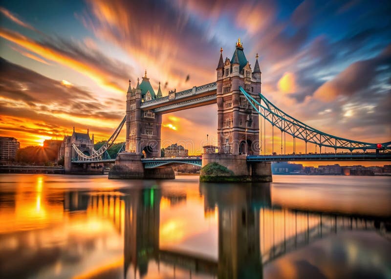 Tower Bridge at Sunset a Captivating Candid View of the Thames River in ...