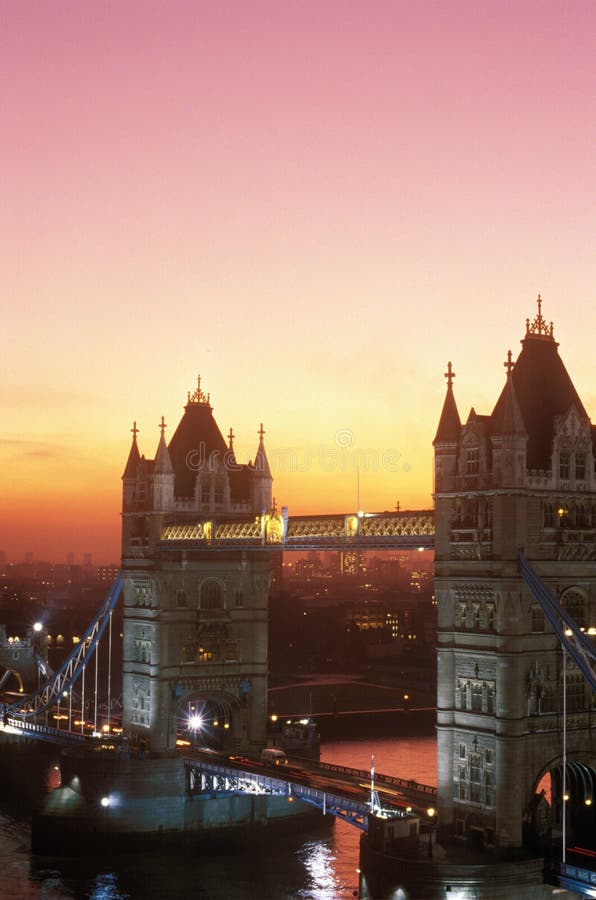 Tower Bridge at Sunset in London, England Stock Image - Image of design ...