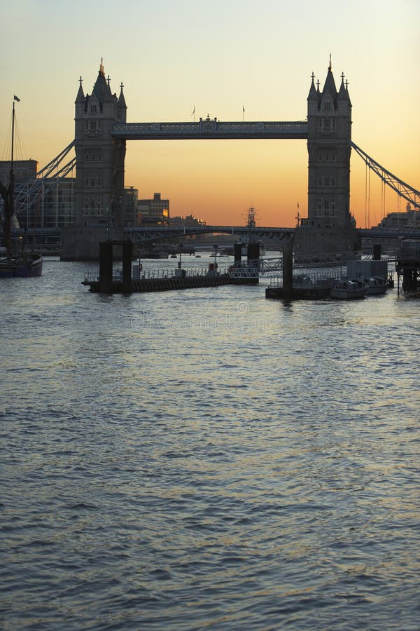 Tower Bridge at Sunset, London, England Stock Photo - Image of building ...