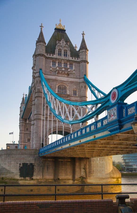 Tower bridge at sunset. editorial photo. Image of famous - 54427016