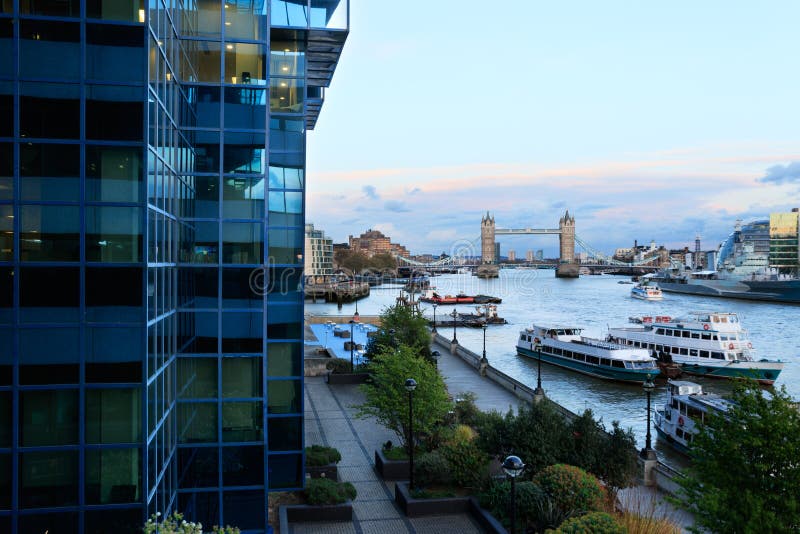 Tower Bridge and Thames stock image. Image of riverbank - 70693079