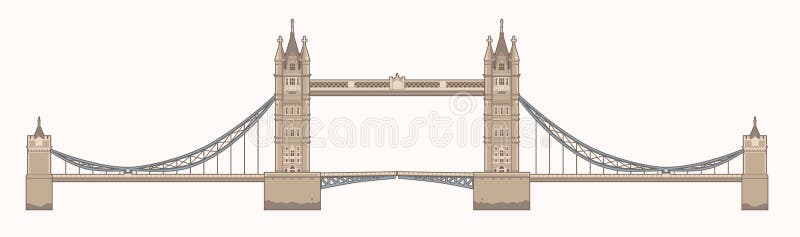 Tower Bridge stock vector. Illustration of structure - 56926352