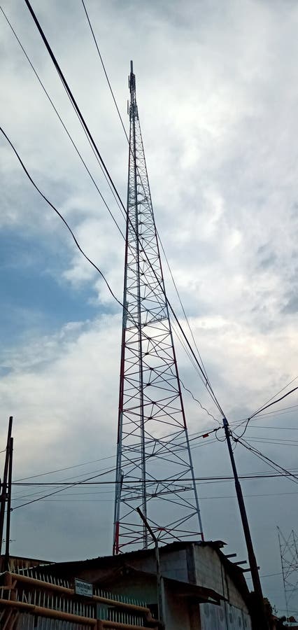 TOWER BTS CITY ELECTRICITY SKY Stock Photo - Image of tower ...