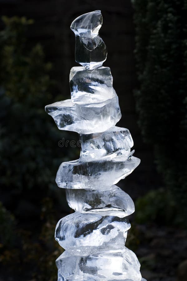 Tower build of ice cubes stock image. Image of icecube - 3976291
