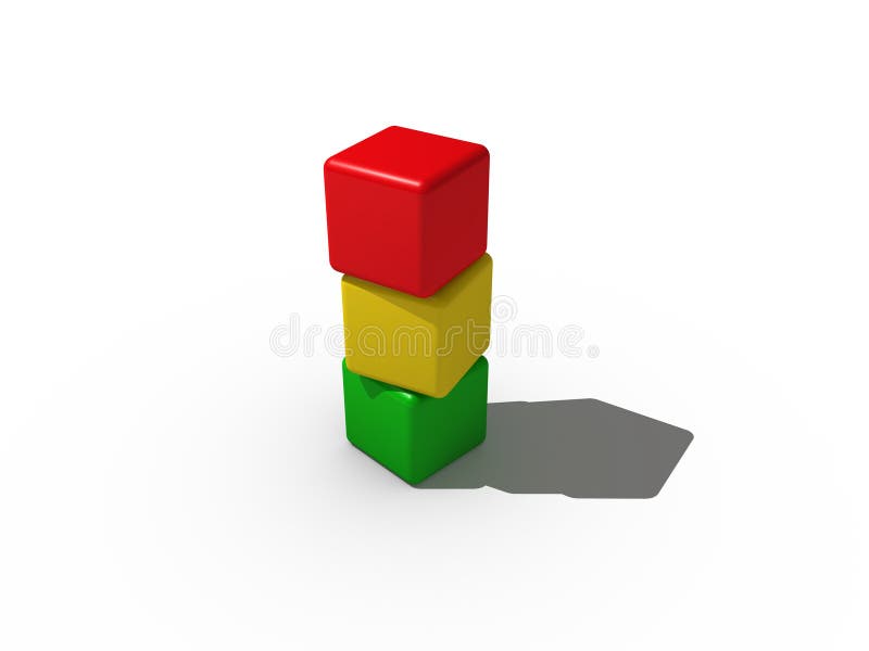 Tower from building blocks stock illustration. Illustration of child ...