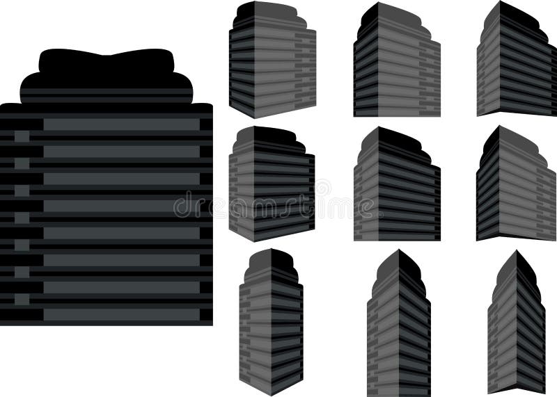 Tower building vector set. stock vector. Illustration of building ...