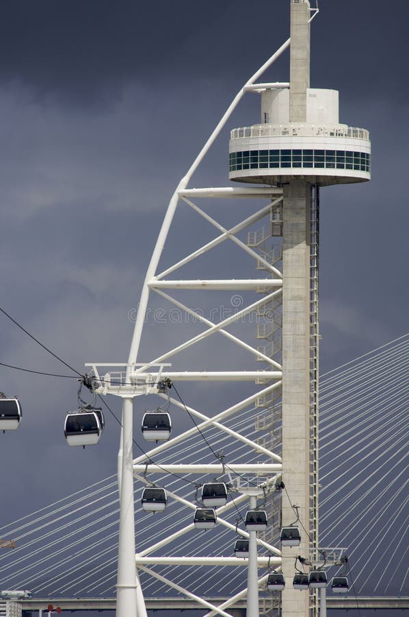 Tower and cableway stock image. Image of tall, cityscape - 9169321