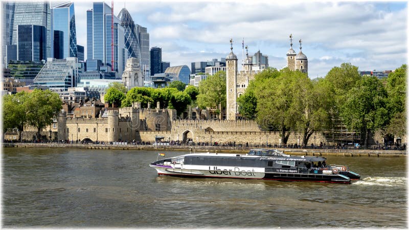 Tower and City Skyscrapers. View Across the Thames Editorial Stock ...