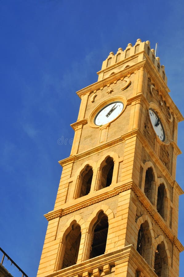 Tower clock Acre stock image. Image of famous, clock - 12603161