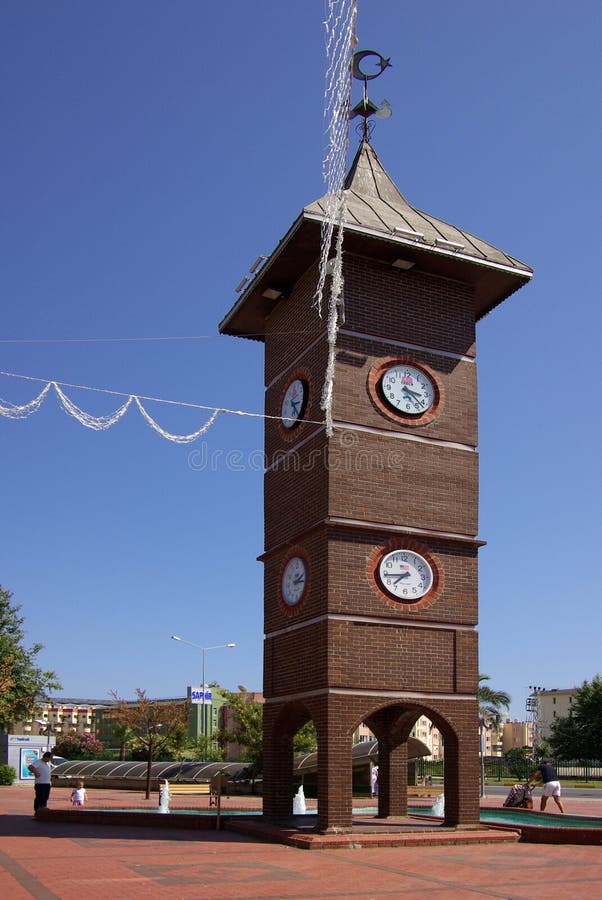 Tower Clock on the Central Square Editorial Image - Image of landmark ...