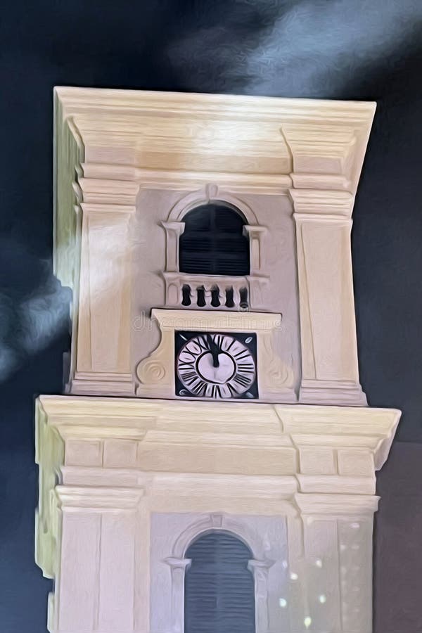 Tower Clock on New Year`s Eve Stock Photo - Image of clock, paint ...