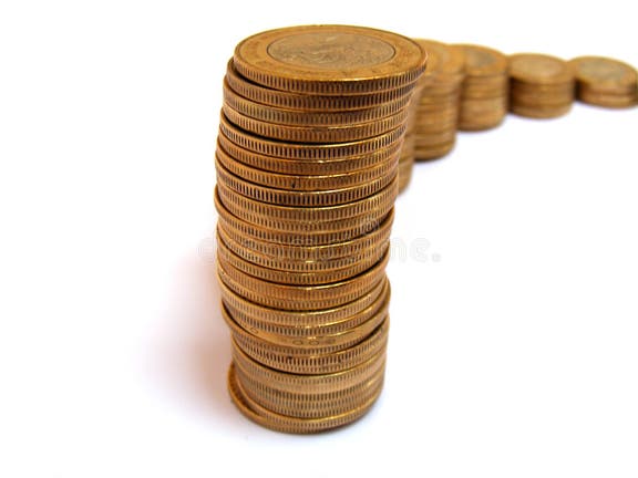 Tower of coins stock photo. Image of conceptual, credit - 4893704