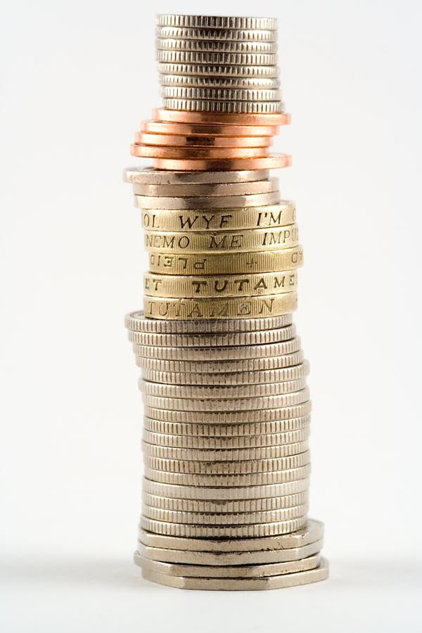 Tower of Coins stock image. Image of dosh, dollar, pound - 767225