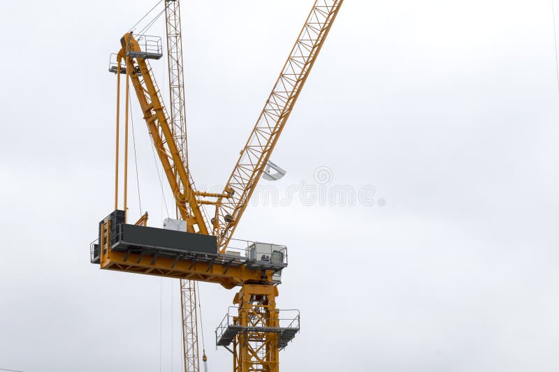 Tower Construction Crane in Building Construction Site Stock Image ...