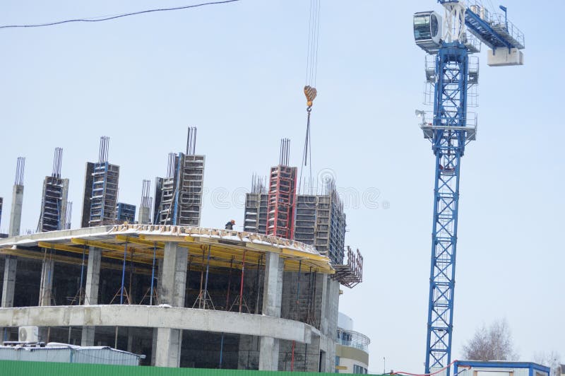 Tower crane stock photo. Image of ropes, scaffolding - 269822816