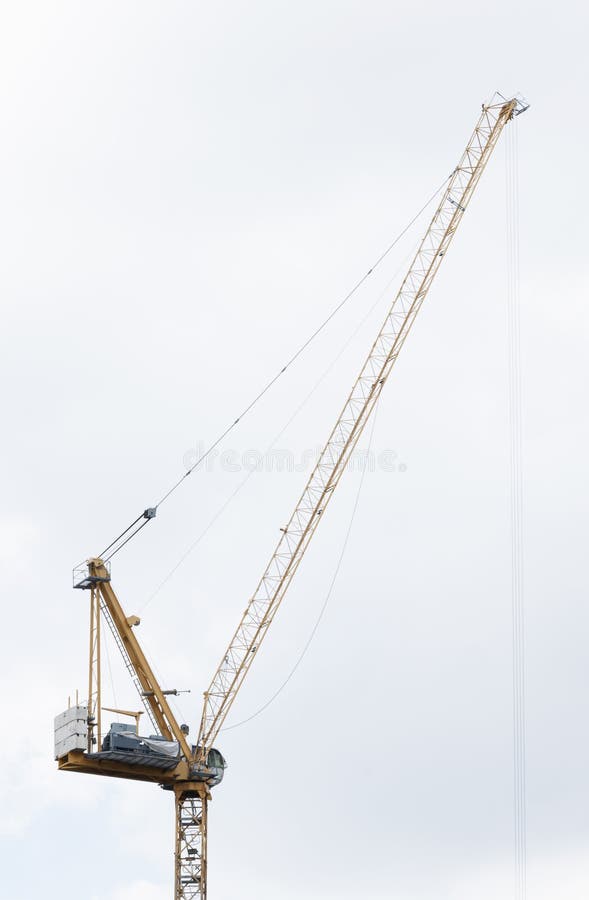 Tower Construction Crane with White Background Stock Image - Image of ...