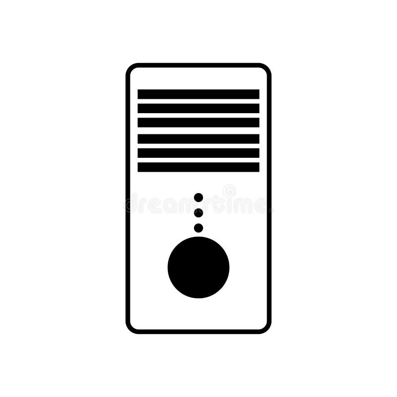 Tower cpu isolated icon stock vector. Illustration of storage - 79036806