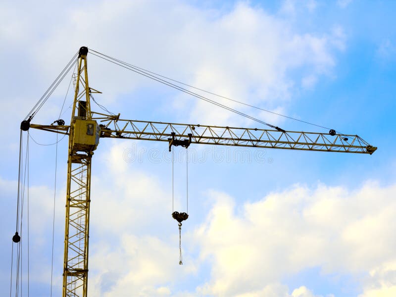 Setting Up a Tower Crane, Counter Jib is Installed. Editorial Stock ...