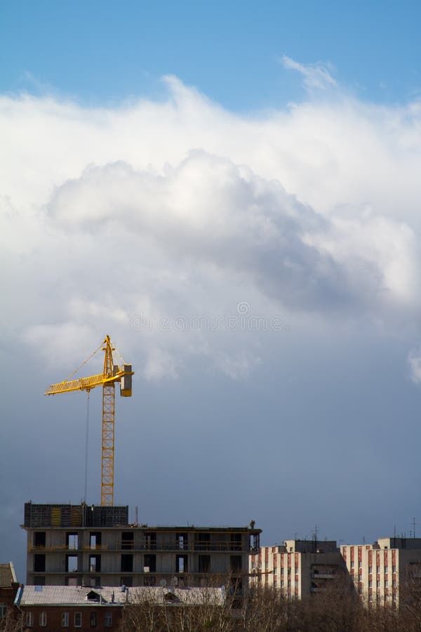 Tower Crane Against the Sky. Stock Photo - Image of architecture, high ...
