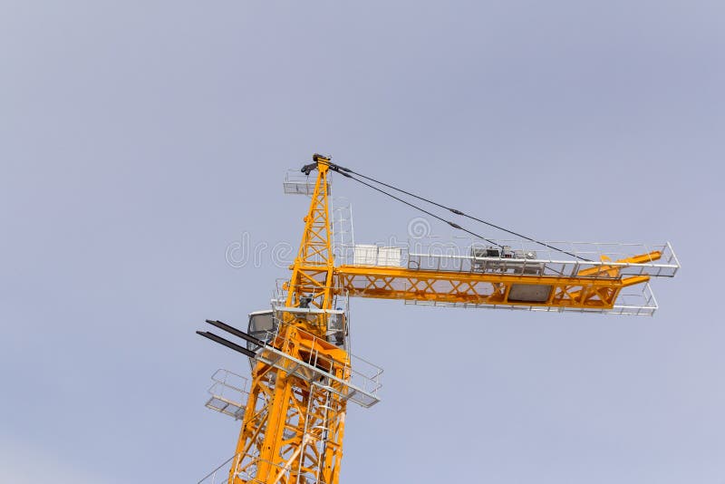 Tower Crane Assembly. Installation of a Construction Crane before ...