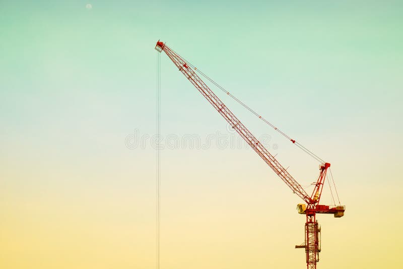 Tower crane. stock photo. Image of lifting, machine, industry - 69967700