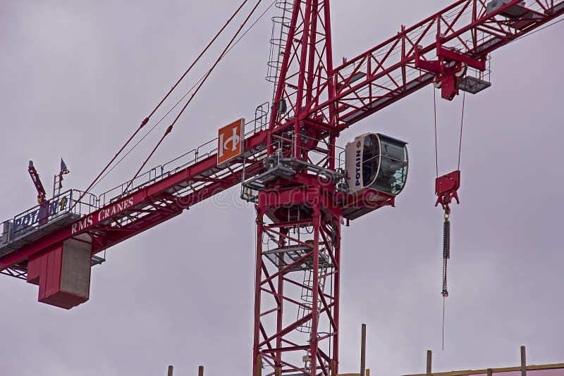 Tower crane & cabin editorial image. Image of city - 70619930