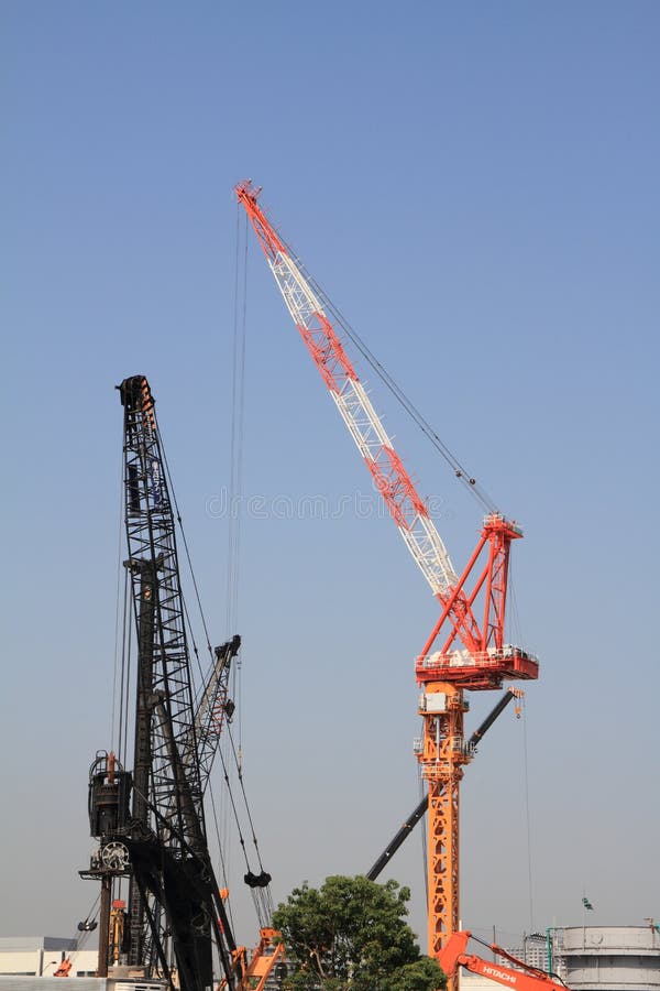 Tower Crane at Construction Site Stock Photo - Image of crane ...