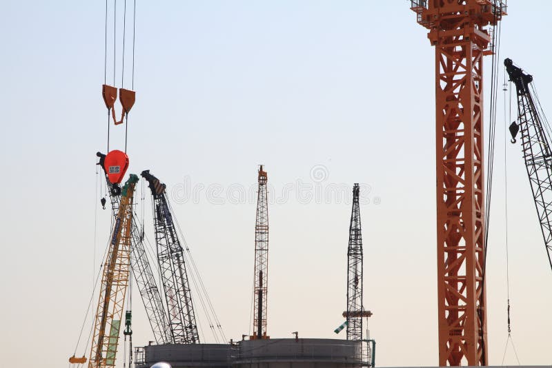 Tower Crane at Construction Site Stock Photo - Image of civil ...