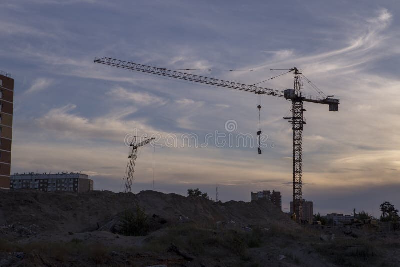 Tower Crane at the Construction Site Stock Image - Image of activity ...