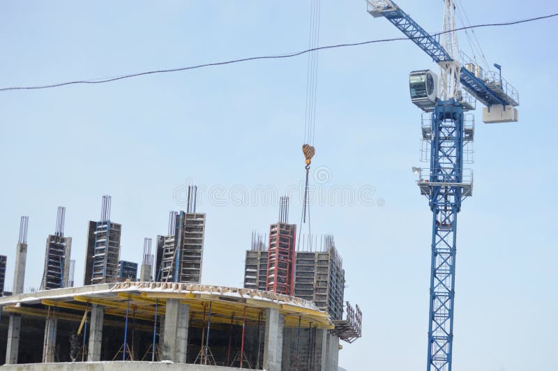 Tower crane stock photo. Image of operator, estate, building - 269822844