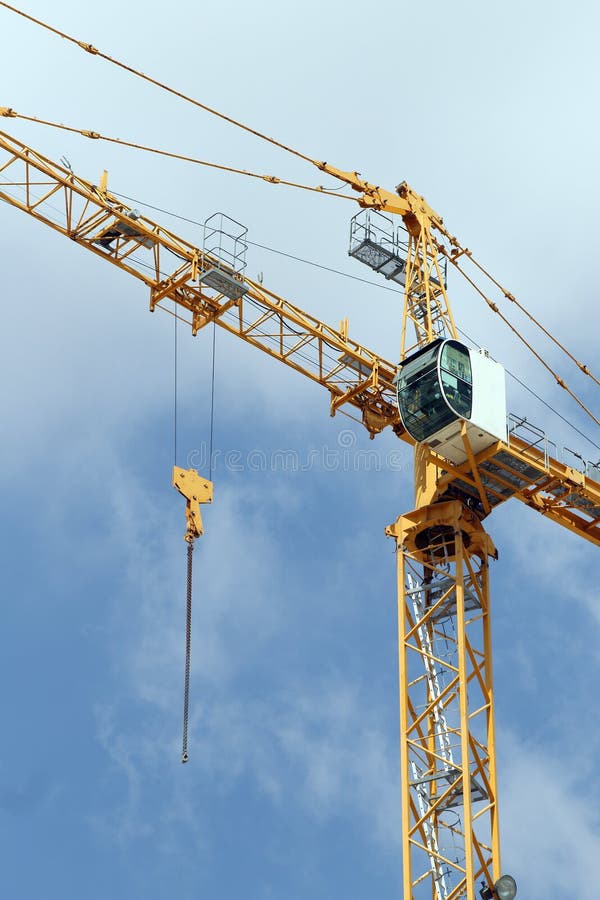 Tower Crane Elements on Building Site Stock Photo - Image of bloc, real ...