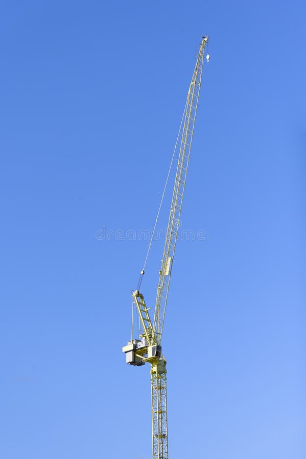 Tower Crane High in Sky at Construction Site Stock Image - Image of ... Tower Crane High in Sky at Construction Site Stock Image - Image of ...