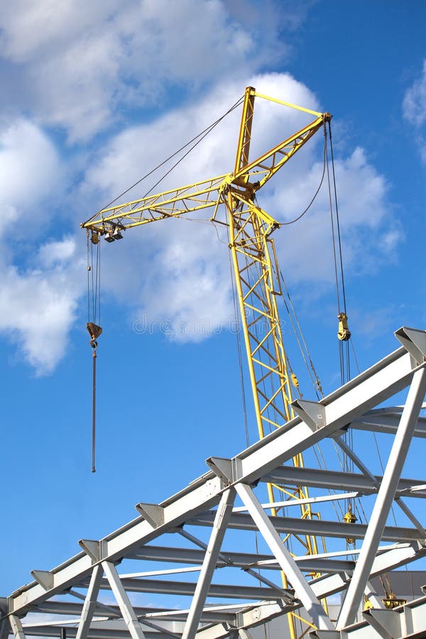 Tower Crane on Industrial Building Construction Stock Image - Image of ...