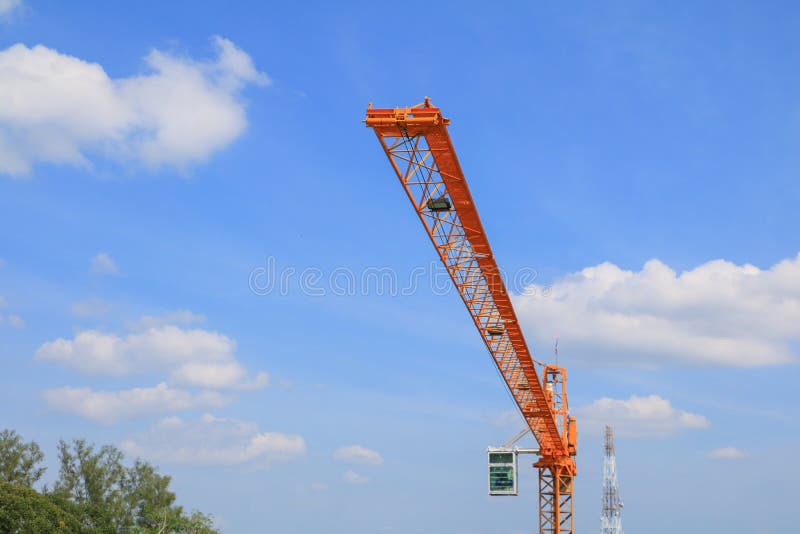 Tower Crane Industry, Construction Buildings in Site on Sky Background ...