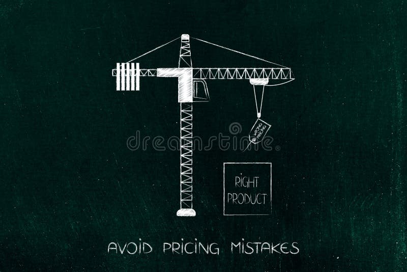 Tower Crane about To Put Wrong Pricing Label on Right Product Stock ...