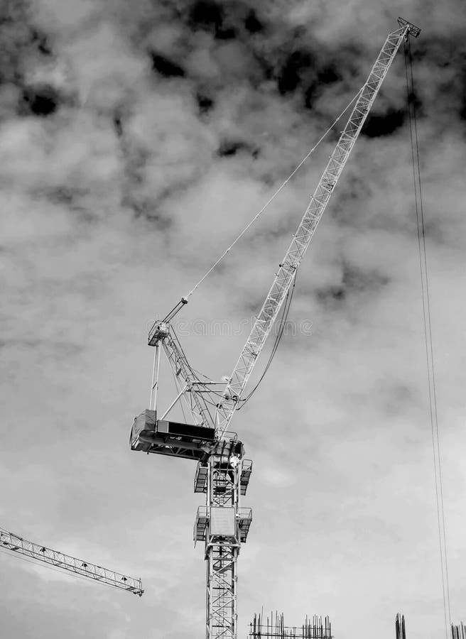 Tower Crane Working in Construction Site Stock Image - Image of poles ... Tower Crane Working in Construction Site Stock Image - Image of poles ...
