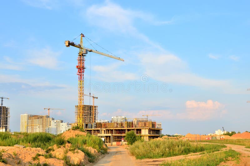 Construction the High-rise Building. Installation of Double-glazed ...