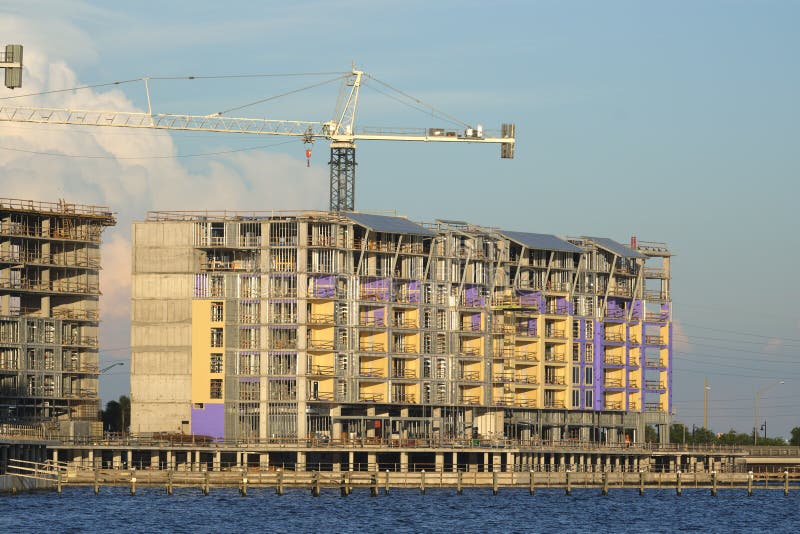Tower Cranes and Frame Structure of High Residential Apartment ...
