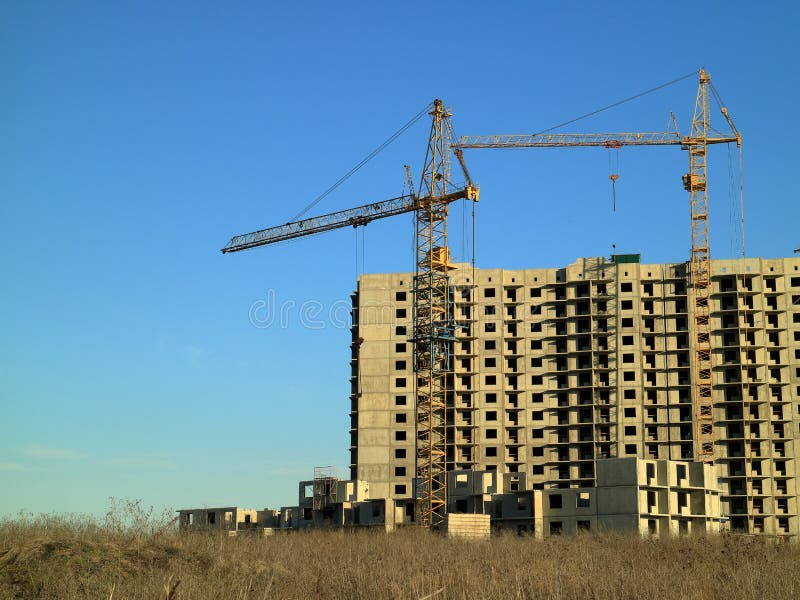 Lifting crane. stock image. Image of cranes, cantilever - 189615557