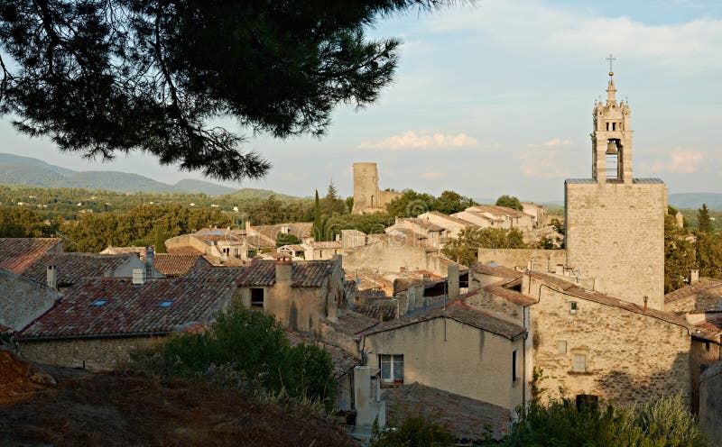 Tower of Cucuron in France stock image. Image of roof - 16597061