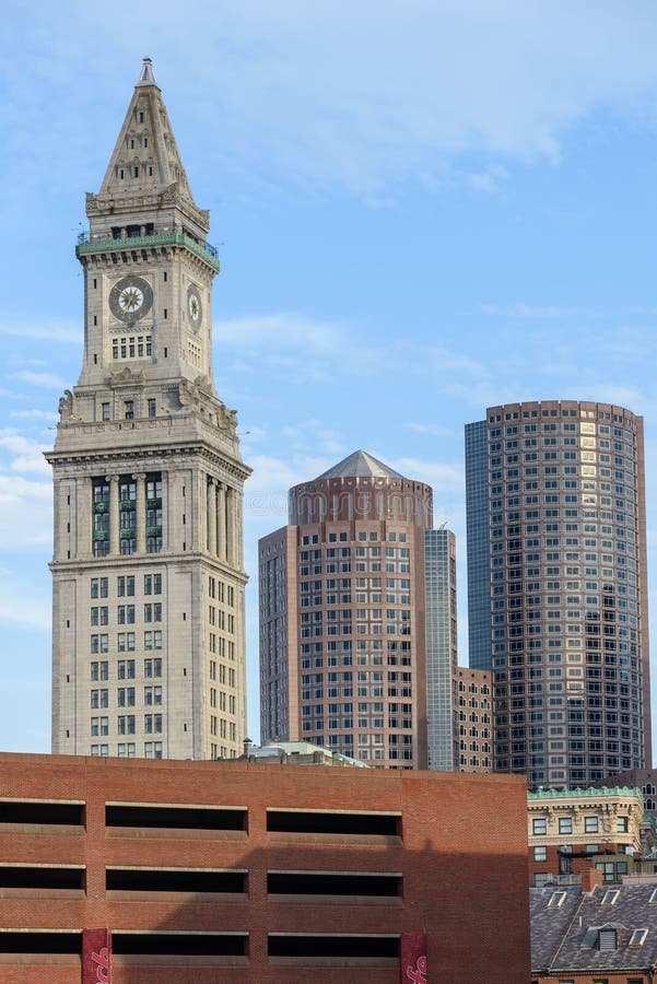 Custom House Tower in Boston Stock Photo - Image of landmark, heritage ...