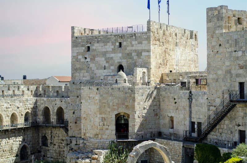 The Courtyard of the Citadel of Carcassonne, France Stock Image - Image ...