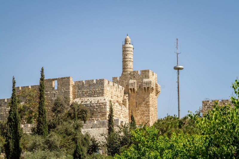 The Tower of David, Jerusalem Citadel, Israel Stock Image - Image of ...