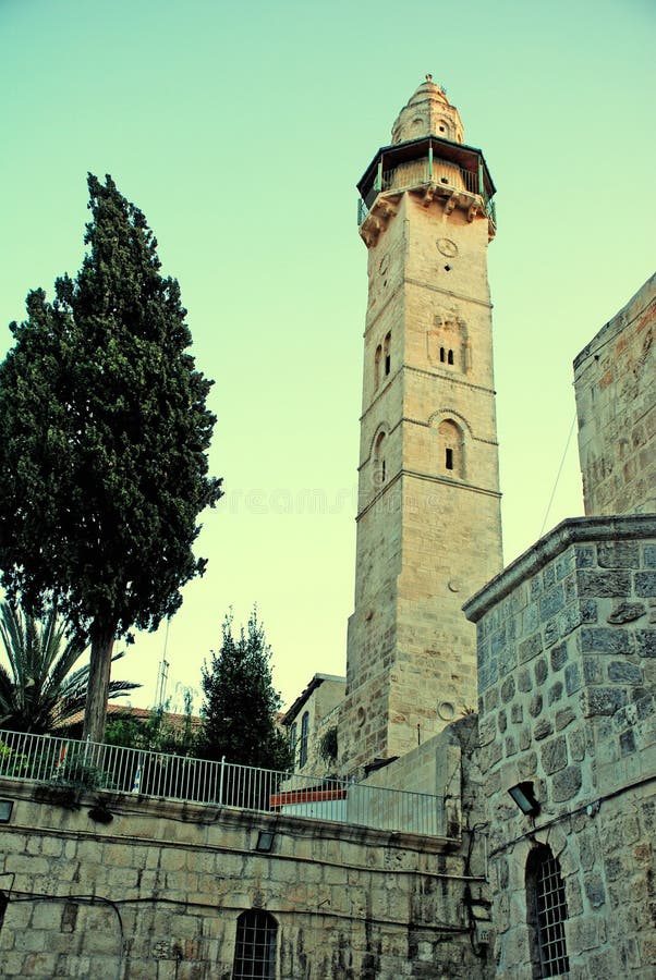 Tower of David (Jerusalem)in the Evening Stock Image - Image of middle ...