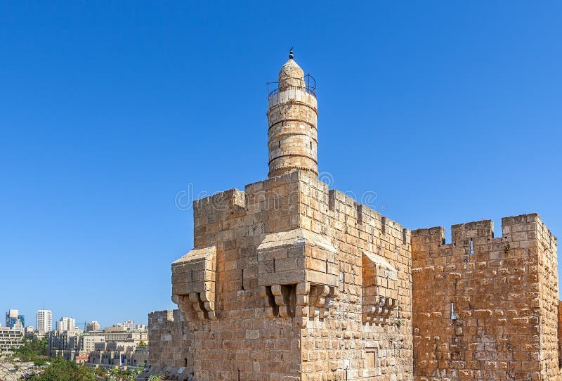 Tower of David in Jerusalem, Israel. Stock Image - Image of wall ...